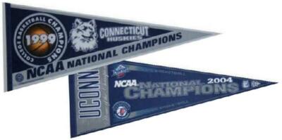 1999 & 2004 UCONN Huskies NCAA Nat'l Champions Pennants Men & Women | eBay