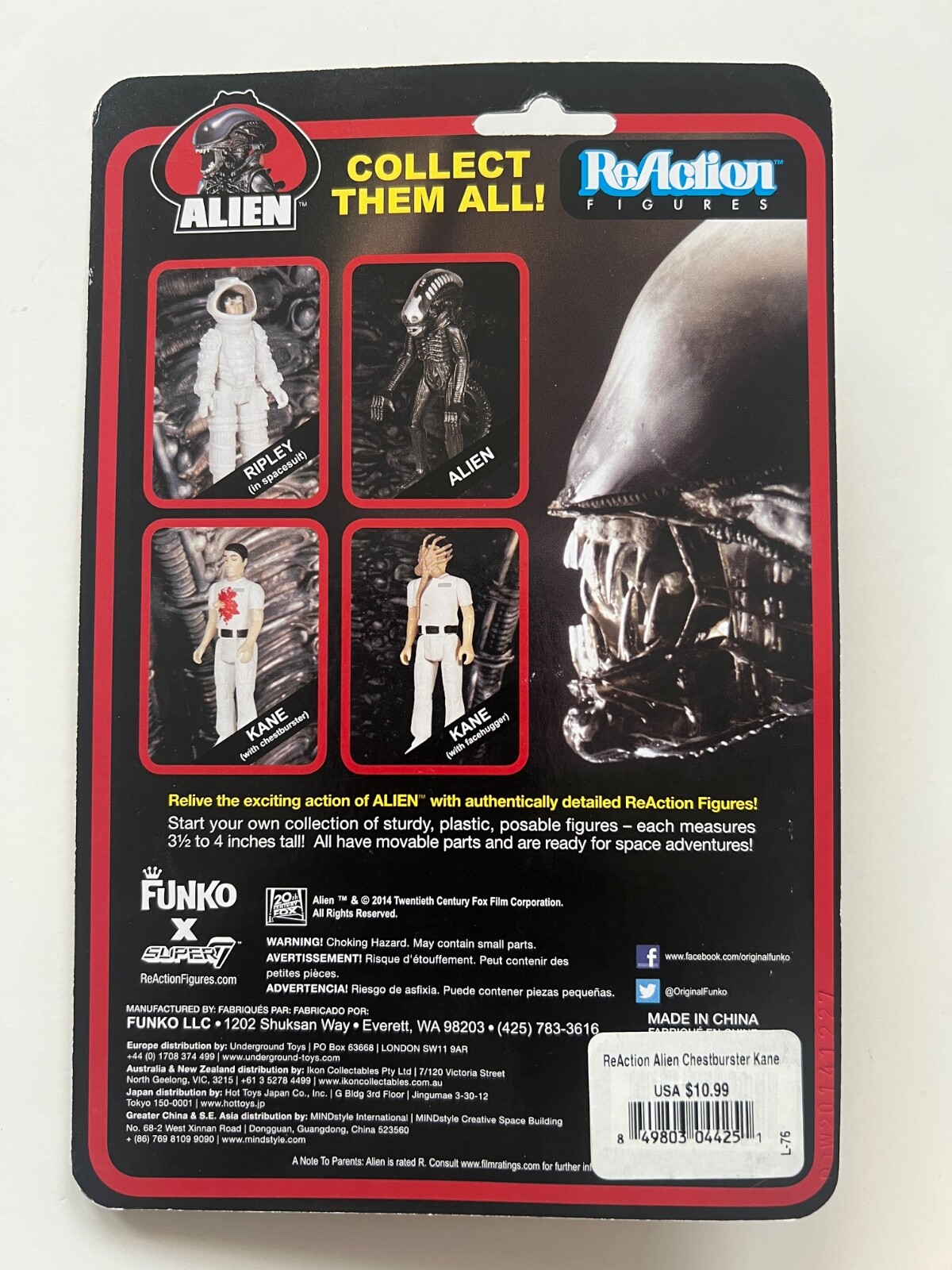 Funko Alien Reaction Figure Kane With Chestburster 10cm Collectable for ...