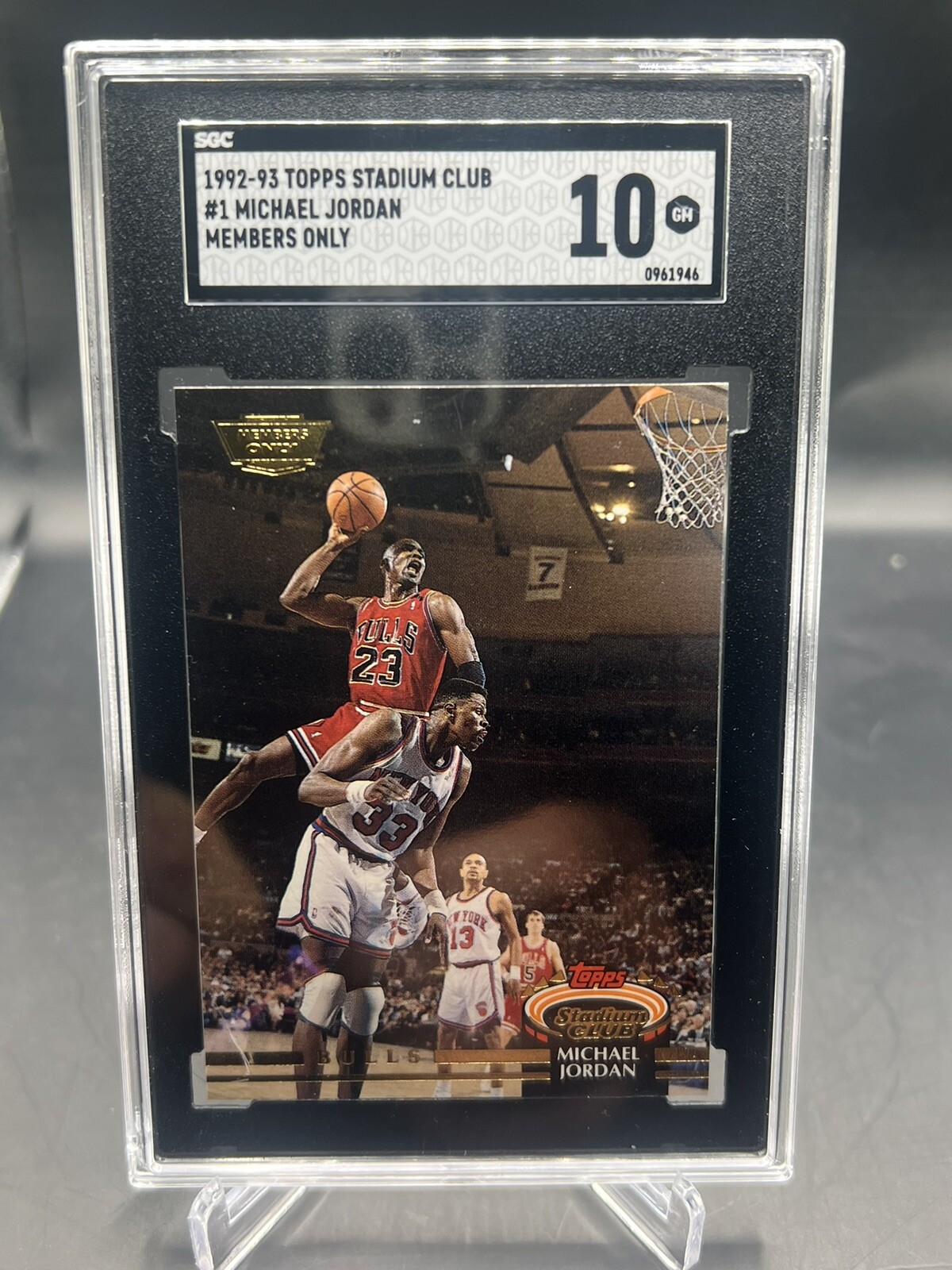 1992-93 Topps Stadium Club Members Only Michael Jordan #1 SGC Gem Mint ...