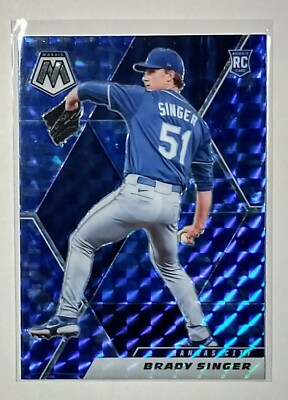 2021 Panini Mosaic Brady Singer RC Blue Camo Prizm Royals | eBay