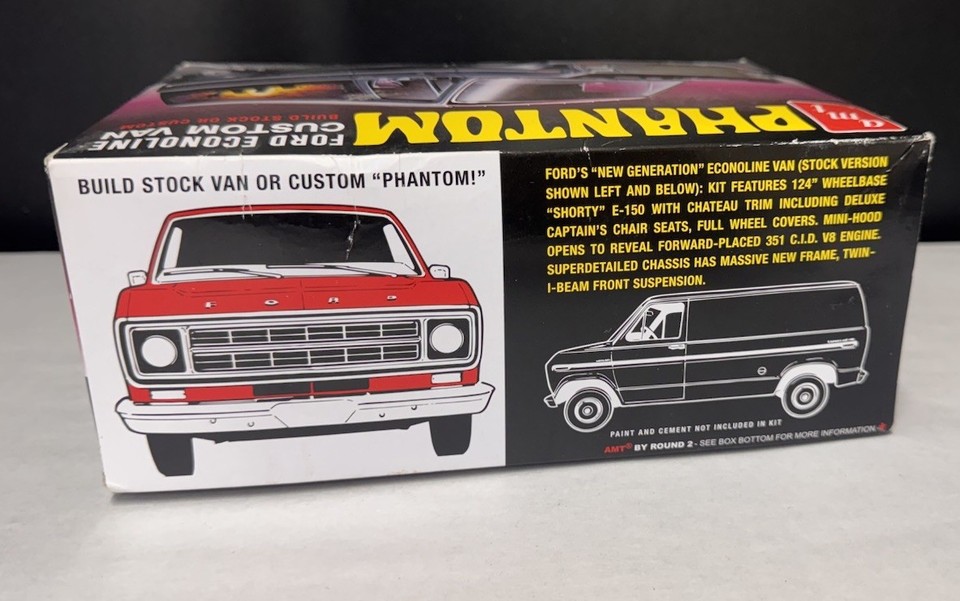 NEW AMT Vantom FORD Econoline Custom Van 1:25 Scale Model kit Original ...