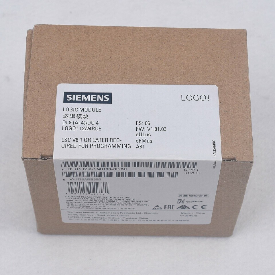 6ED1052-1MD00-0BA8 New Siemens 6ED1 052-1MD00-0BA8 LOGO 12/24RCE logic ...