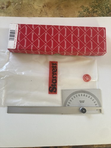 Starrett No.C183 Steel Protractor with a 6 Inch Long Blade. Made in the ...