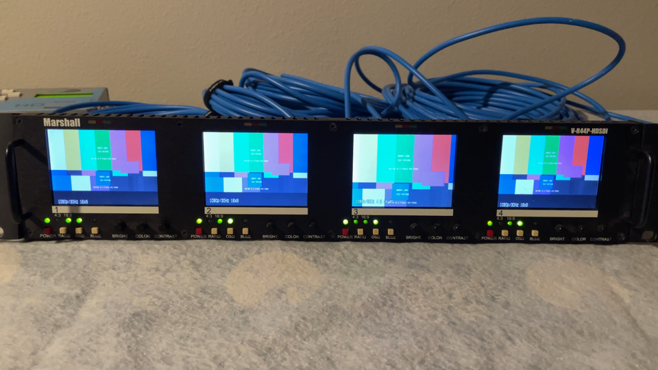 Marshall V-R44P-HDSDI Quad 4" HD-SDI LCD Monitor with PS | eBay