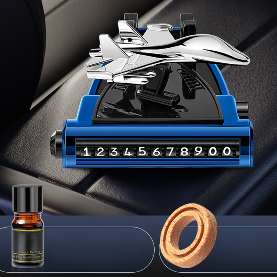 Solar Powered Fighter Jet Car Aroma Diffuser for Dashboard Phone Holder ...