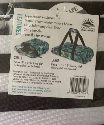 New - CALIFORNIA INNOVATIONS Black and White 2 Pack Thermal Carrier R ...