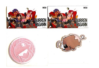 Gurren Lagann Anime Yoko Icon & Boota Patch Set of 2 Sew or Iron On ...