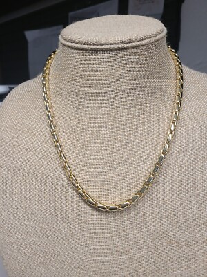 18k Yellow Gold Over Bronze 5.5mm Cardano 20 Inch Chain | eBay