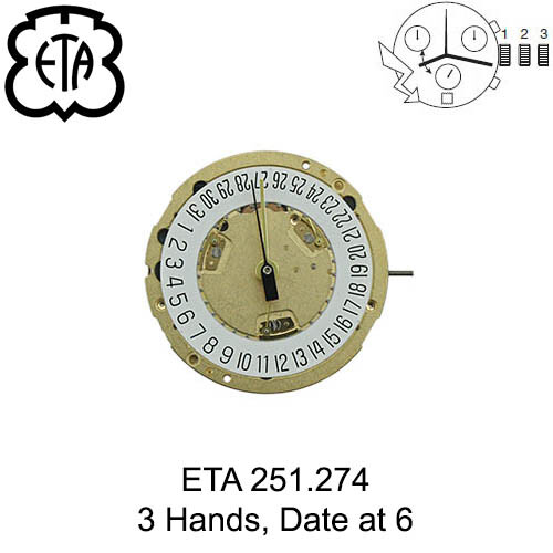 Genuine ETA 251.274 Watch Movement Swiss (Multiple variations) | eBay