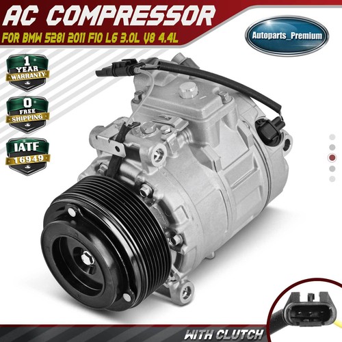 1x AC A/C Compressor with 8-Groove Pulley for BMW 528i 2011 F10 L6 3.0L ...