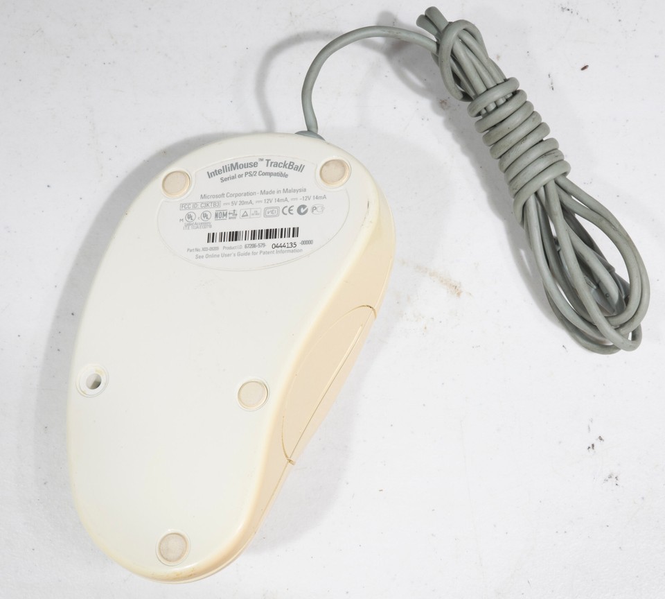 Vintage Microsoft Intellimouse Trackball X03-09209 mouse PS/2 4135 | eBay