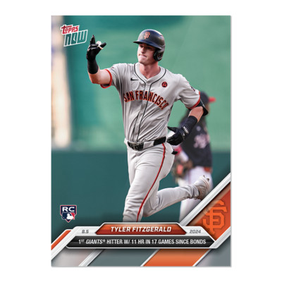 2024 Topps Now 519 Tyler Fitzgerald Hit 11 HR in 17 Games (RC) -Free ...