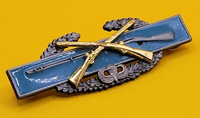 US Army First Award CIB Combat Infantry Badge Cross Rifles Jump Wing ...