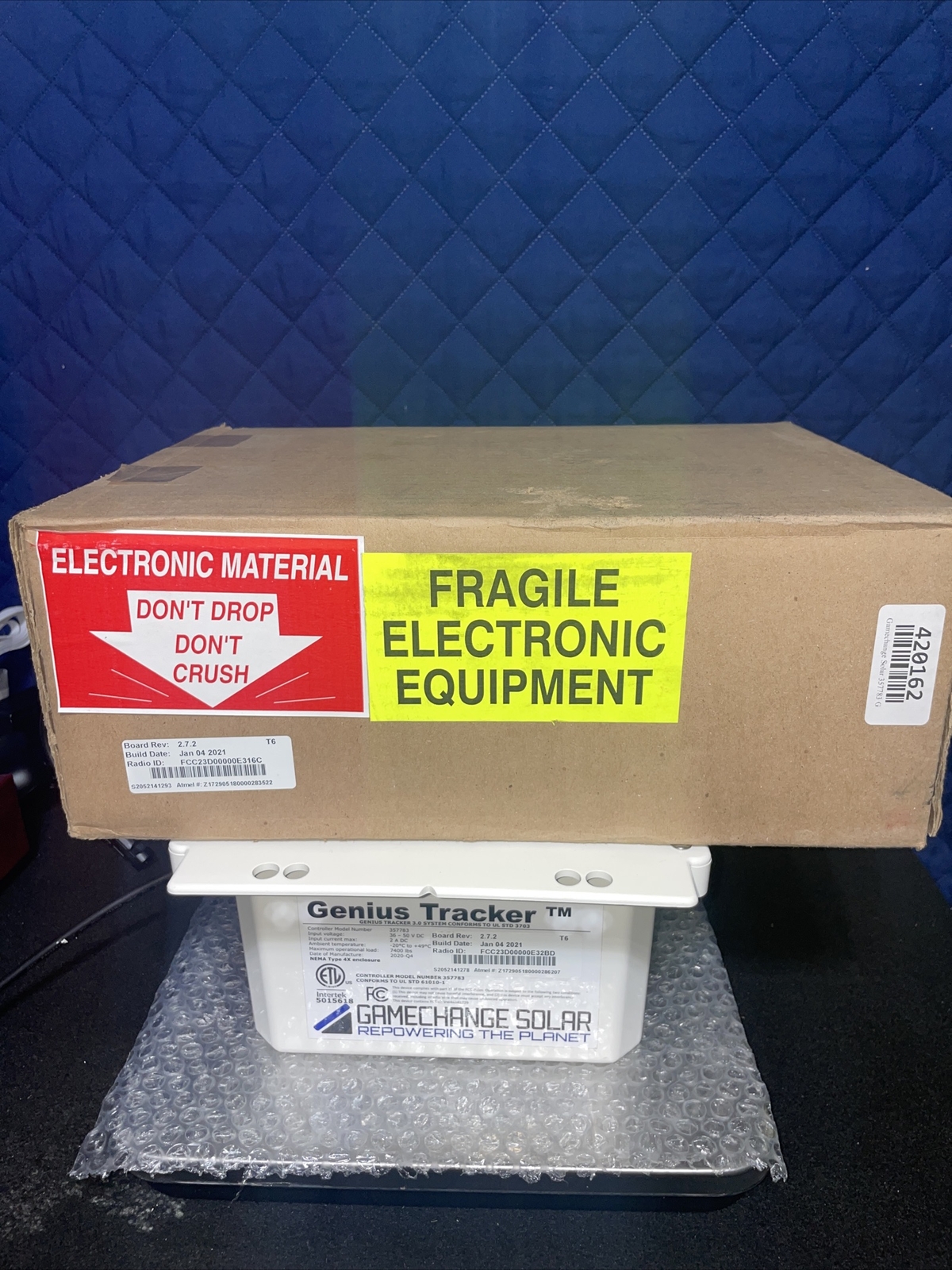 GAMECHANGE SOLAR GENIUS TRACKER CONTROL BOX 357783 7400 LBS 36-50v DC ...