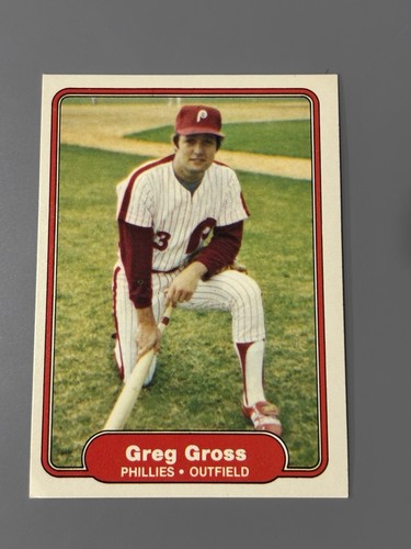 1982 Fleer #246 Greg Gross Philadelphia Phillies Baseball card | eBay