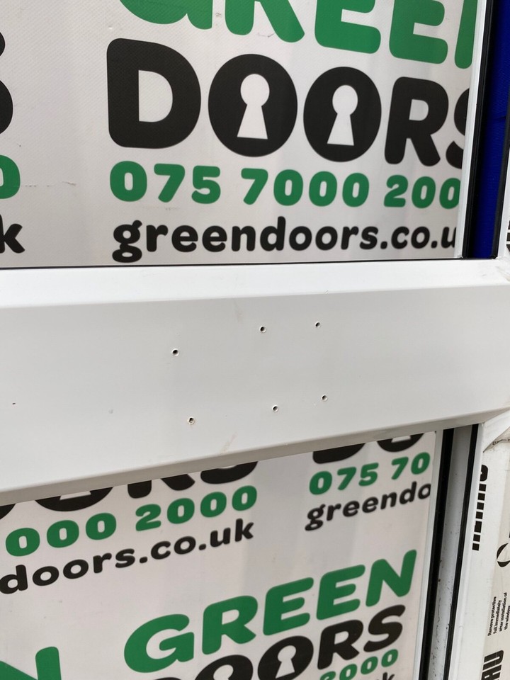 HALF PANEL BACK DOOR UPVC WHITE EXTERNAL BRAND NEW EXTERIOR PVCU REHAU ...