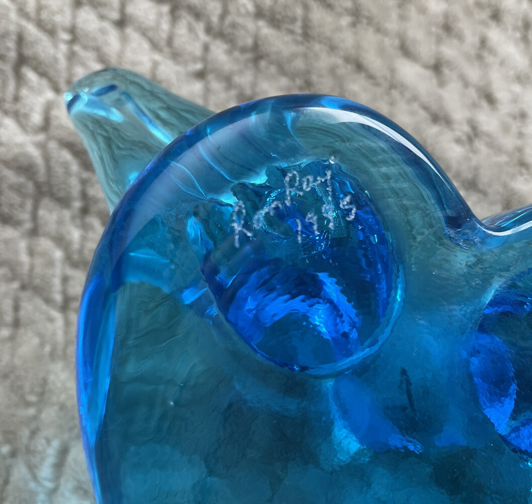 Double Bluebird of Happiness Heart Signed Ron Ray Figurine | eBay