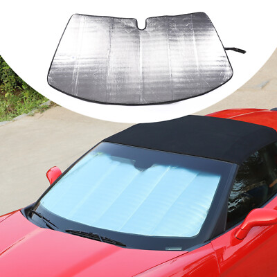 Front Windshield Glass Sunshade Block UV Sunshade Cover For Corvette C6 ...