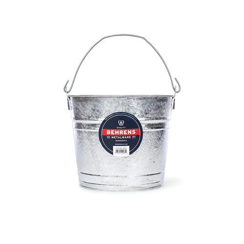 8 Qt. Steel Hot Dipped Pail | Behrens Of Tub Pails Lot Qt Metal Water ...