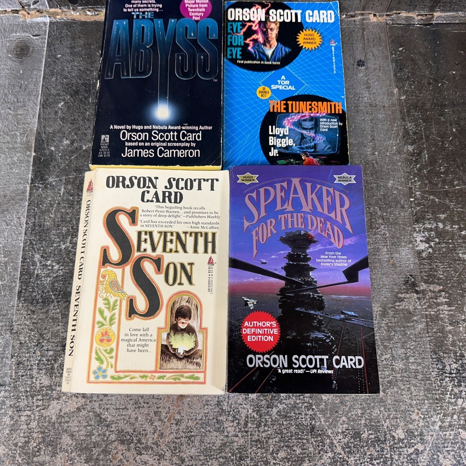 ORSON SCOTT CARD PB 4 BOOK LOT SCI FI Seventh Son Abyss Eye For Ey ...