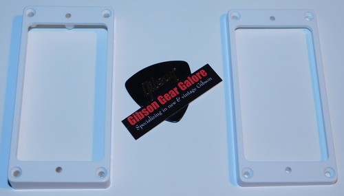 Les Paul Pickup Rings Humbucker White Flat Guitar Parts Gibson Pick SG ...