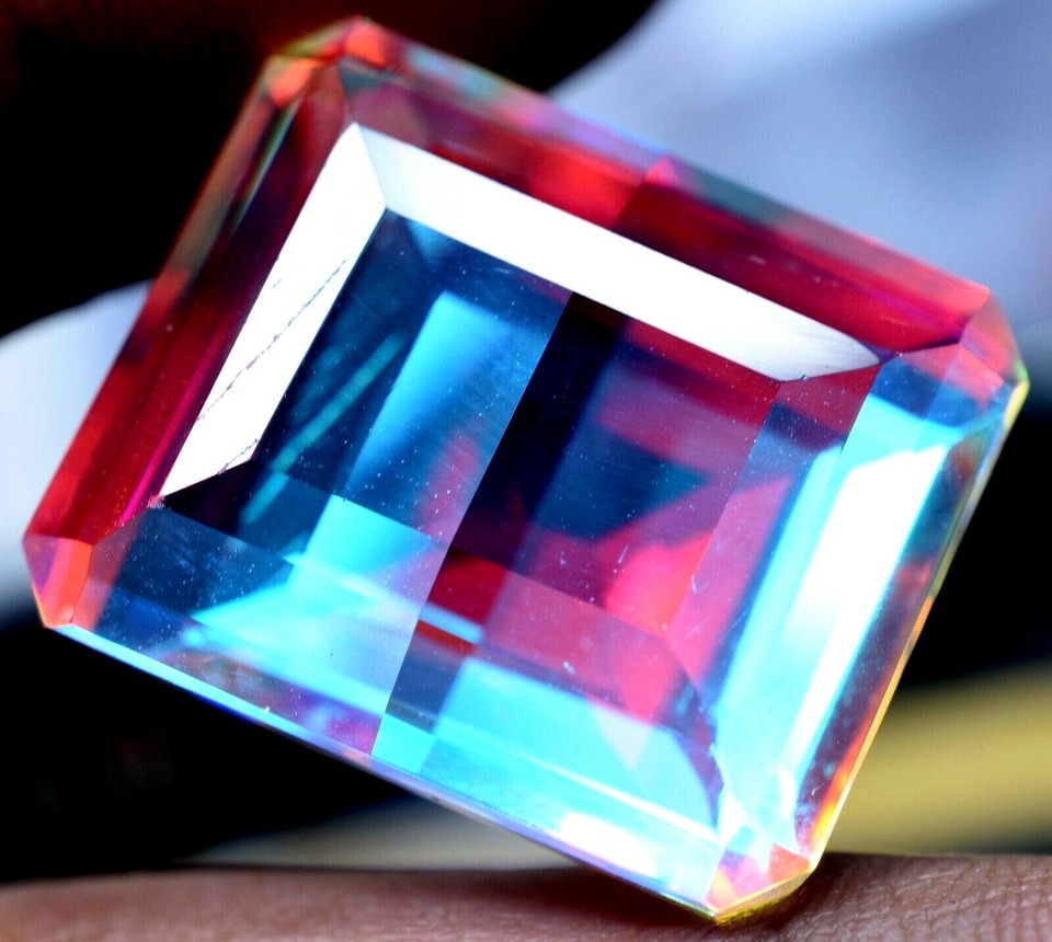 60.95 Ct Natural Rainbow Color Mystic Quartz GGL Certified Untreated ...