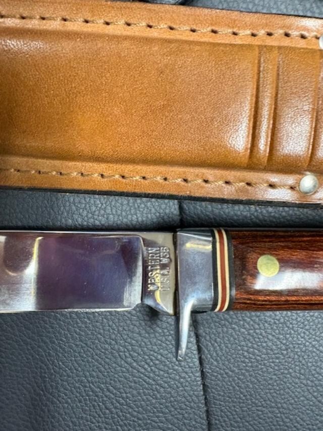 Vintage Western Fixed Blade Knife w/ Sheath W36 NEVER USED IN BOX! | eBay