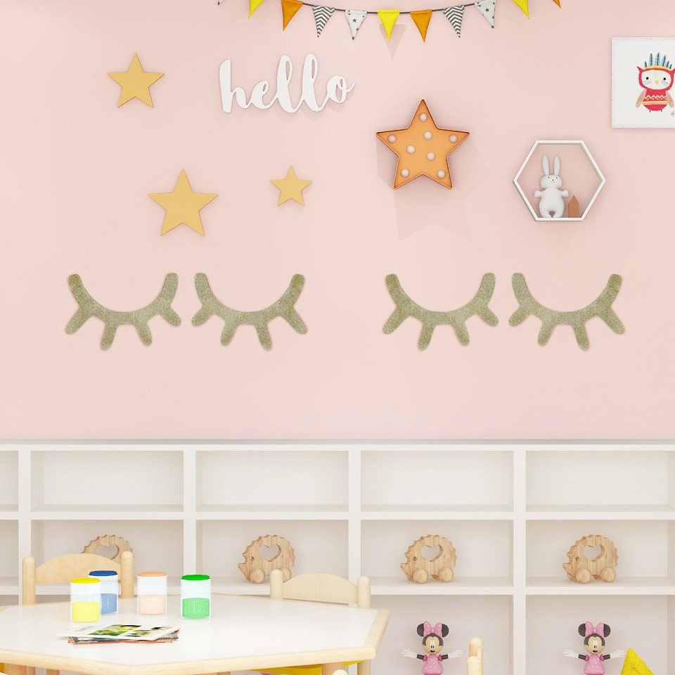 Removable Wall Decal Sticker Bedside Eyelash Glitter Stickers Funny ...