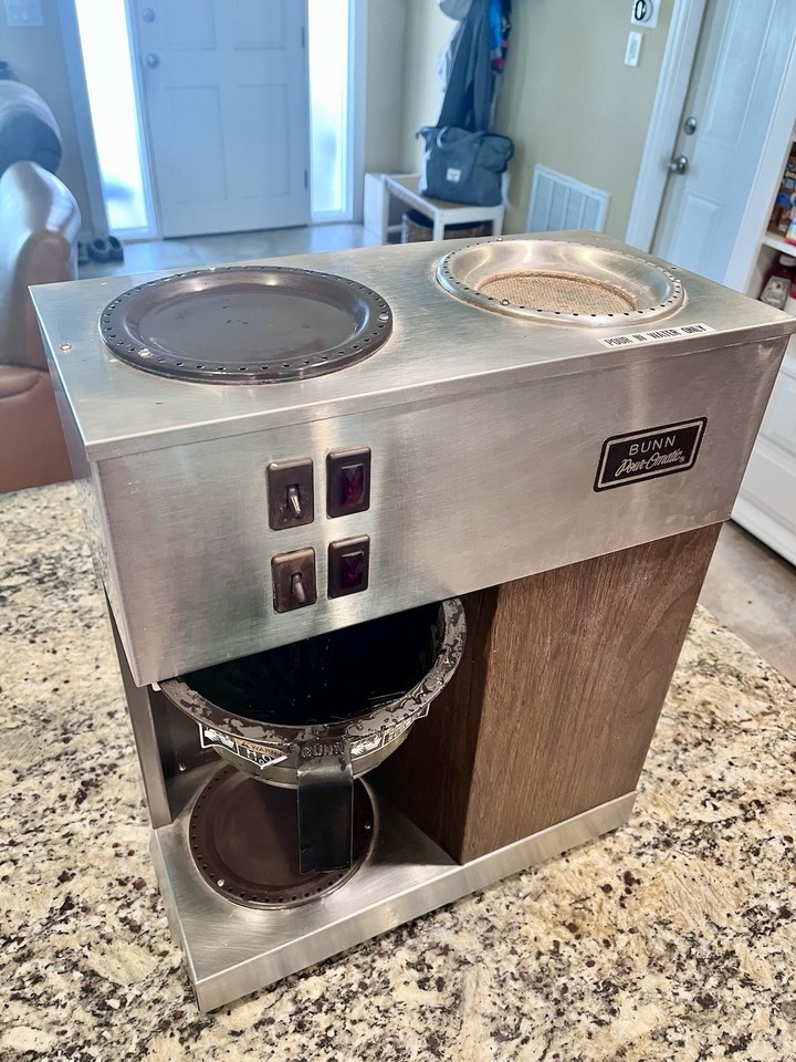 Bunn Pour-O-Matic Model VPR Coffee Brewer - Stainless Steel/Wood Grain ...