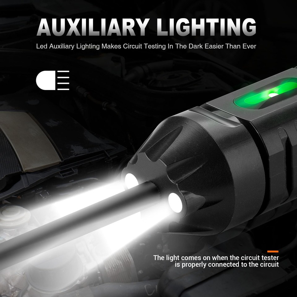 Heavy Duty 3-72V Digital LED Automotive Test Light, Circuit Tester with ...