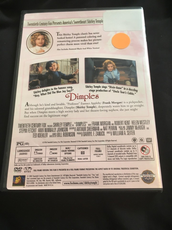 Shirley Temple Dimples Dvd | eBay