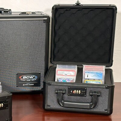 Slab Case 2 Row Gold PSA BGS Graded Card Case Storage Locks Foam BCW | eBay