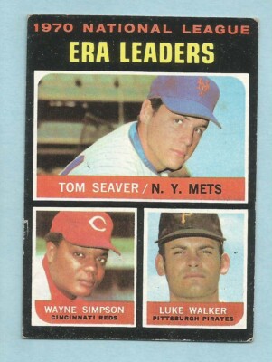 1971 Topps Baseball NL ERA Leaders #68 Tom Seaver Wayne Simpson Luke ...