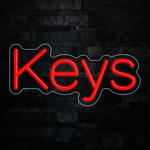 Keys LED Neon Sign 19"L x 9"H #33222 | eBay