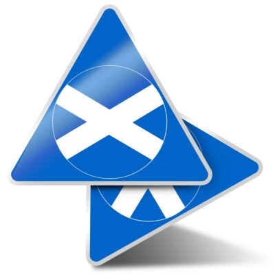 2 x Triangle Stickers 7.5cm - Scotland Scottish Flag UK #9122 | eBay