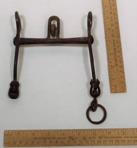 vintage HORSE BIT High Port w/ Roller engraved shank - Cowboy Western ...