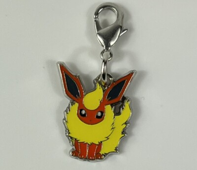 Pokemon Center Charm Key chain Metal EEVEE EVOLUTION Flareon Booster ...