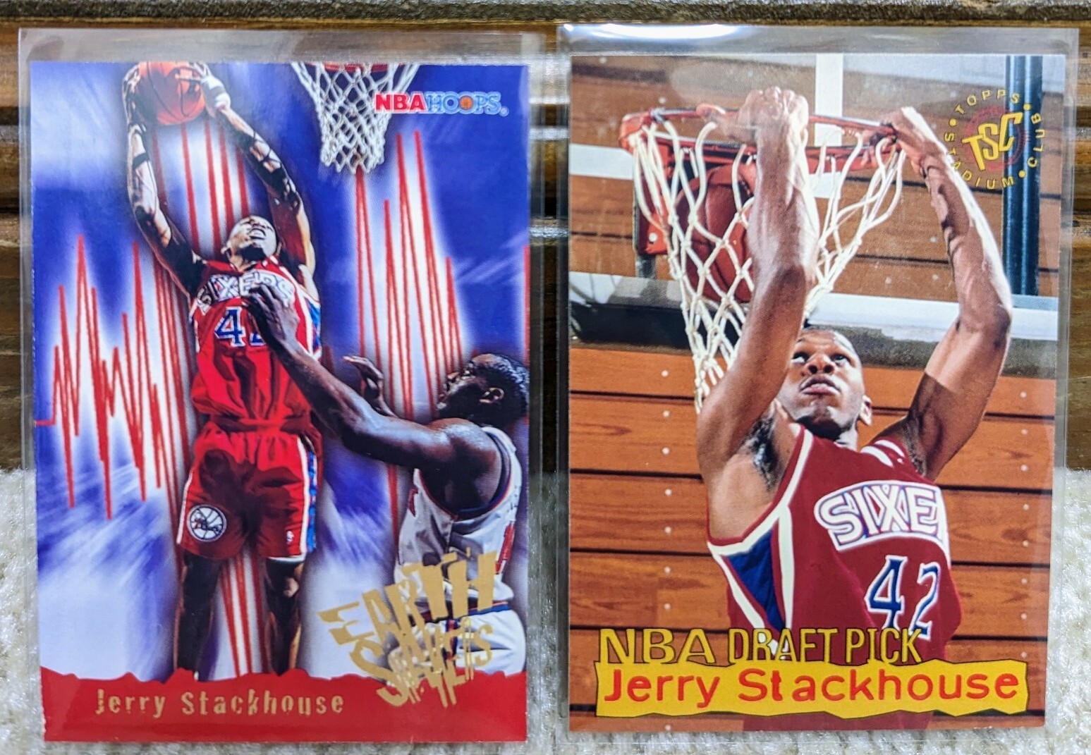 1995 1996 Topps Jerry Stackhouse Lot #367 Rookie RC Stadium Club Hoops ...