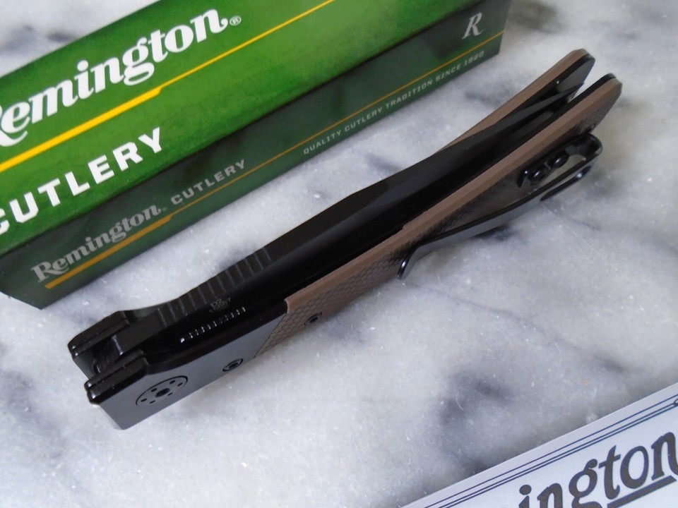 Remington Ball Bearing Pivot Tactical Pocket Knife D2 G10 Folder 15667 ...