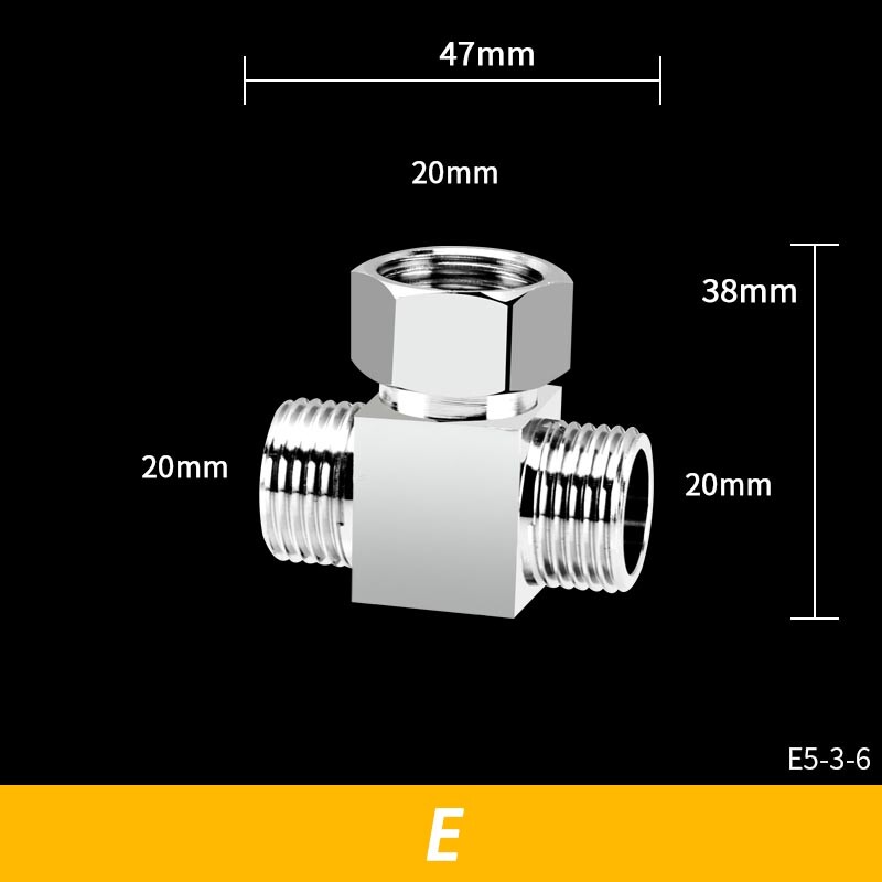 3-Way Kitchen Sink Splitter Faucet Adapter Water Tap Connector Diverter ...