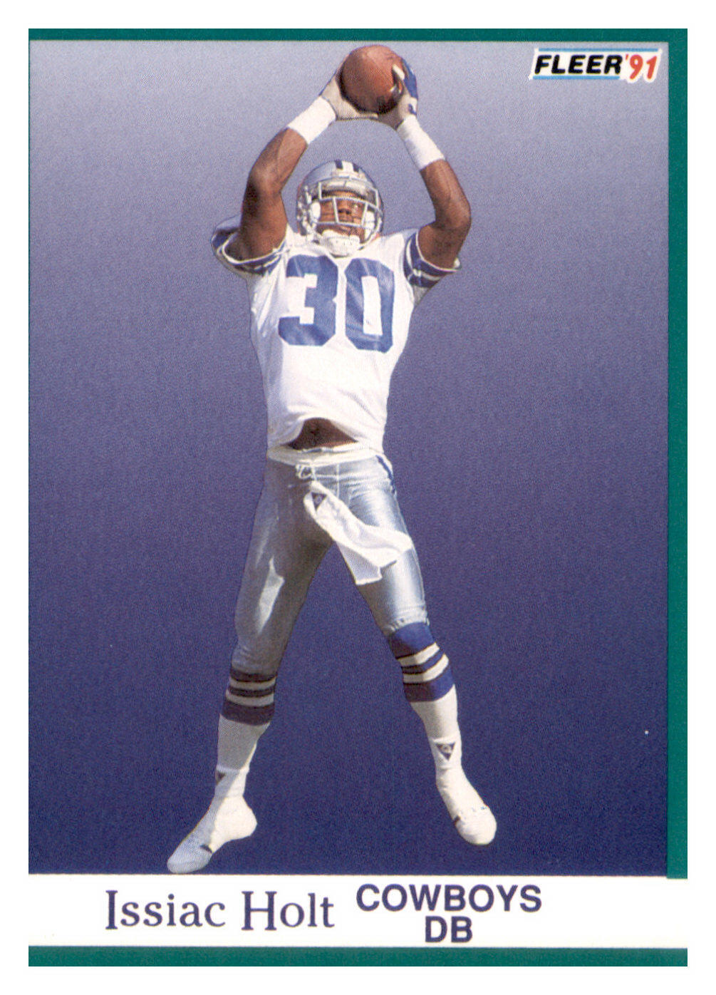 1991 Fleer #230 Issiac Holt Dallas Cowboys football card Mint | eBay