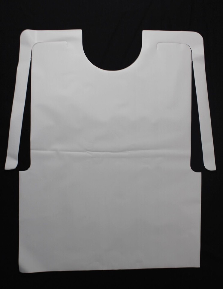 24 Pack - Disposable Adult Bibs Color White - Single Use Bibs for ...