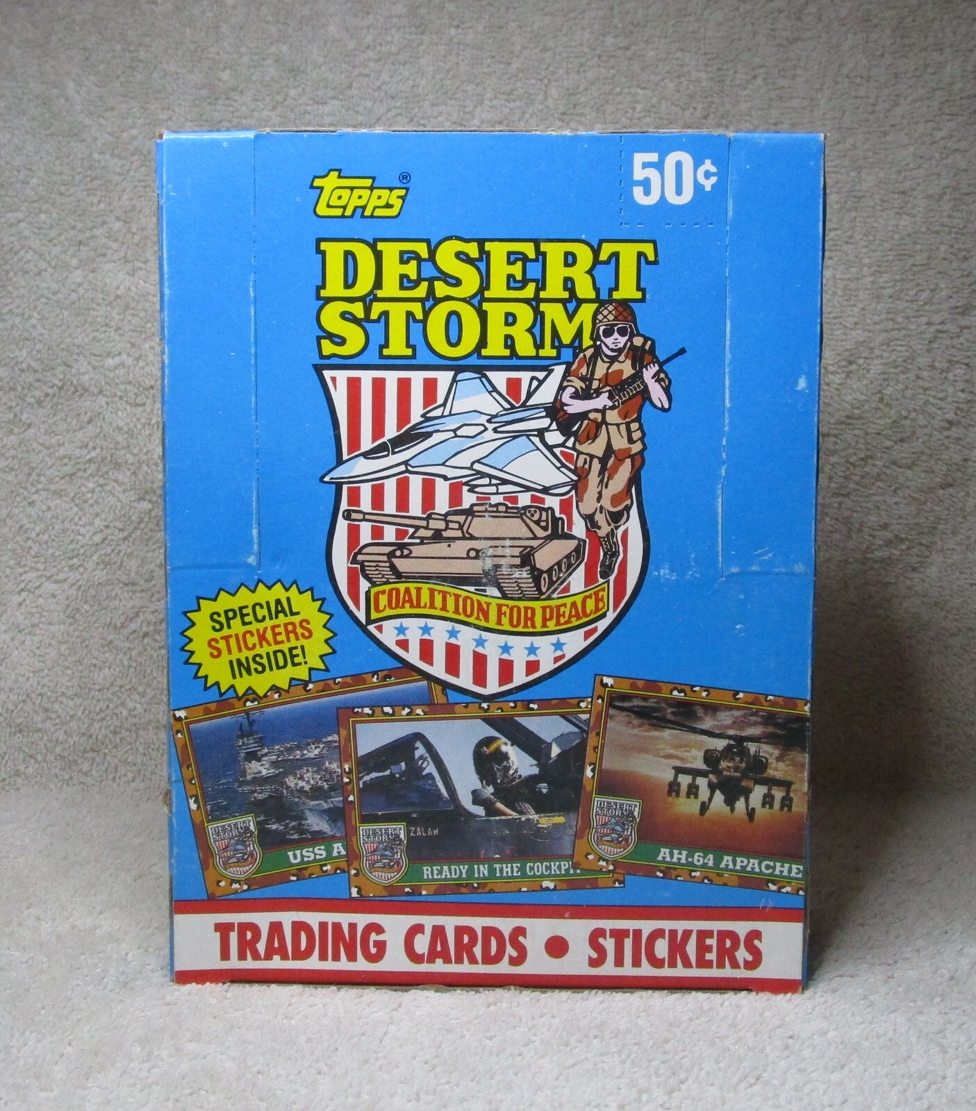 Box of 36 New & Factory Sealed 1991 TOPPS DESERT STORM Cards & Stickers ...