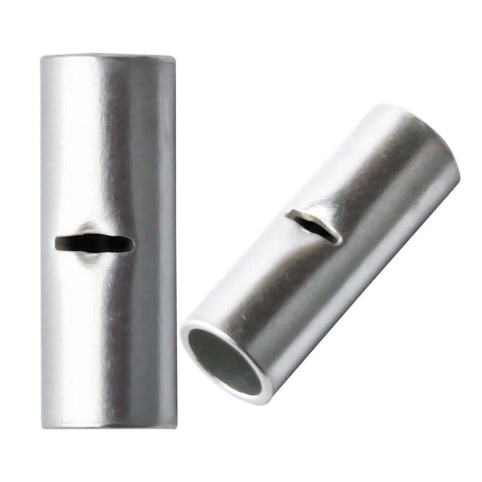 50/300Pcs Copper Bare Wire Splice Terminals Uninsulated Ferrules Crimp ...