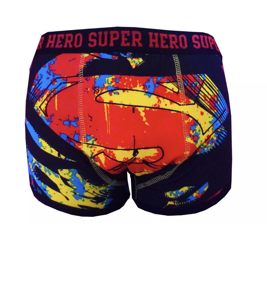 MENS NOVELTY CHARACTER SUPER HERO BOXER SHORTS UNDERWEAR 100% OFFICAL ...