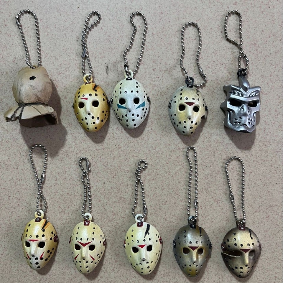 10pc/Set Friday the 13th Movie Jason Voorhees Figure Mask Keychain Set ...