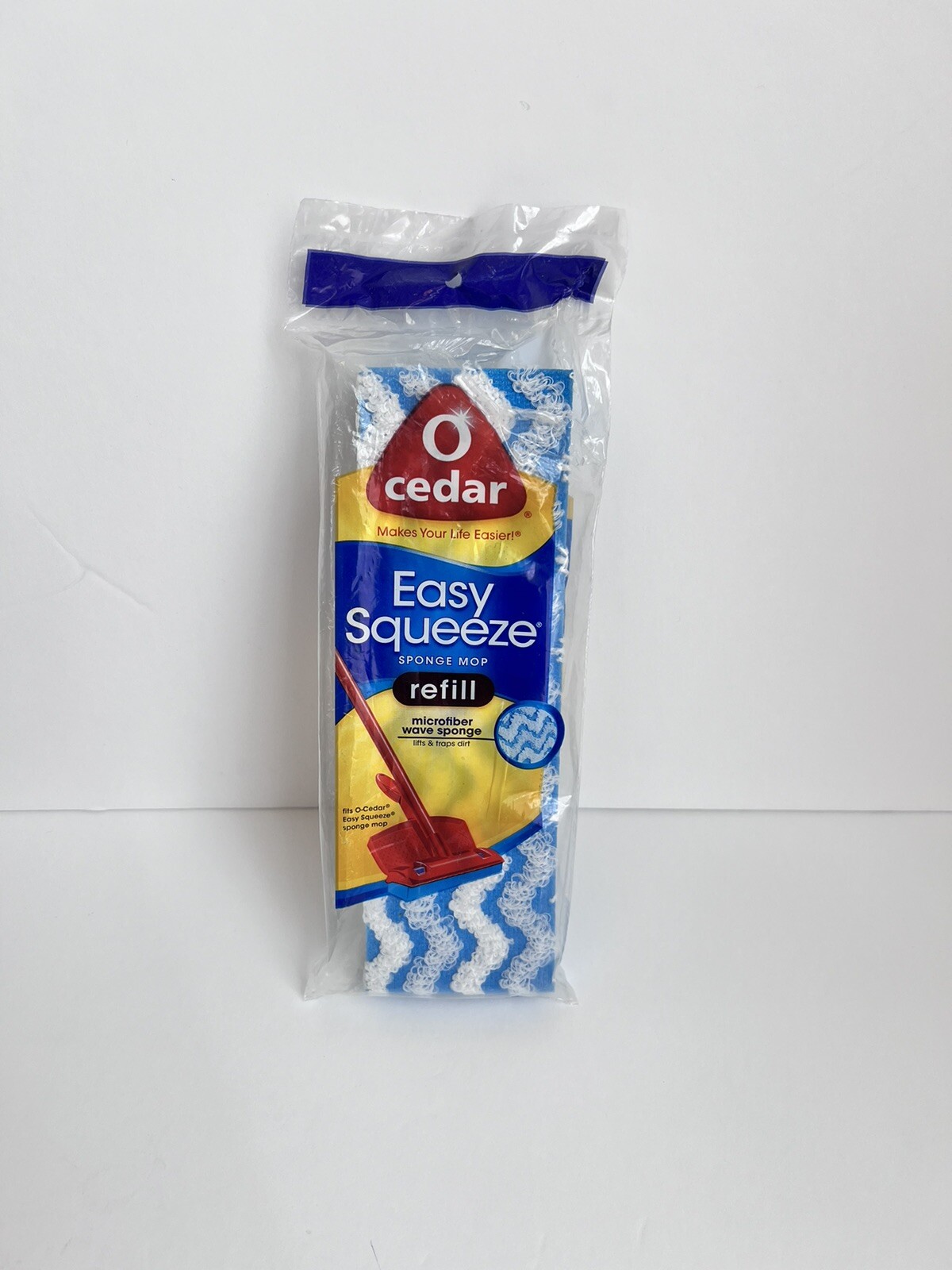 O-Cedar Easy Squeeze Microfiber Wave Sponge Mop *Opened Package - NEW ...