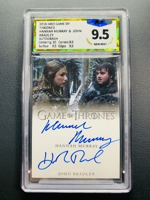 2016 Rittenhouse Game of Thrones Hannah Murray John Bradley Dual Auto PGS 9.5 | eBay