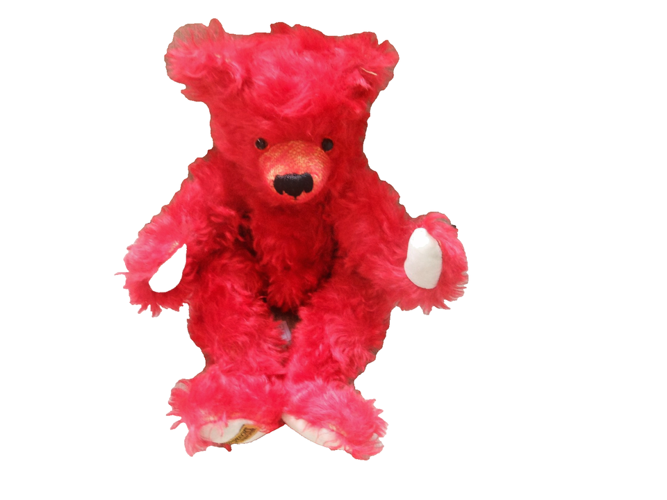 Merrythought Rare PROTOTYPE Red Teddy Bear - Strawberry ADZ16RB June ...