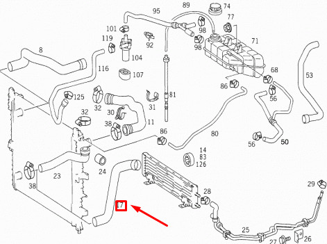 NEW MERCEDES-BENZ ML W163 RADIATOR HOSE A1635011382 OEM | eBay